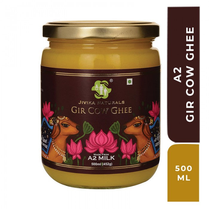 Jivika Naturals Vedic Hand Churned Bilona A2 Gir Cow Ghee/ Neyee 500 m ...